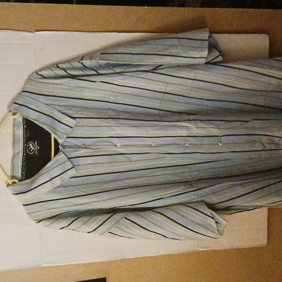 Dada | Shirts | Vintage Dada Supreme Blue Striped Short Sleeve Button ...